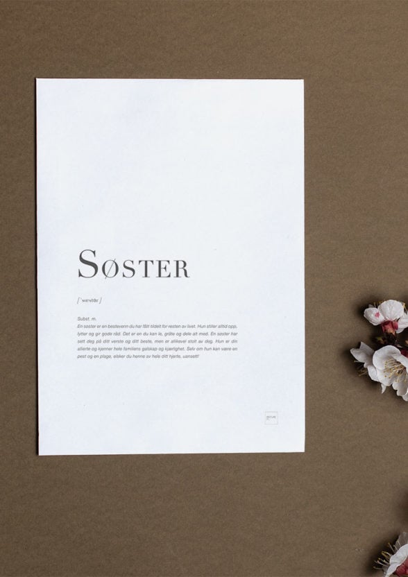 Søster poster fra Pictureit.no - kjøp den i nettbutikken vår!